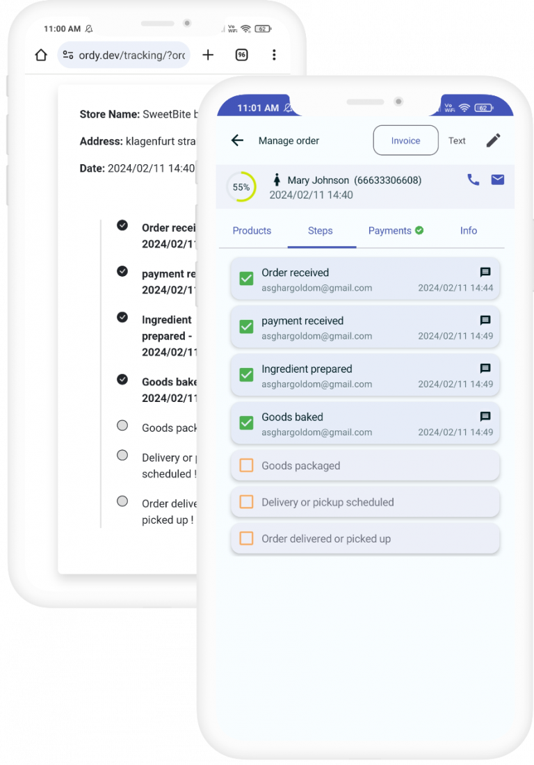 Ordy – order management app