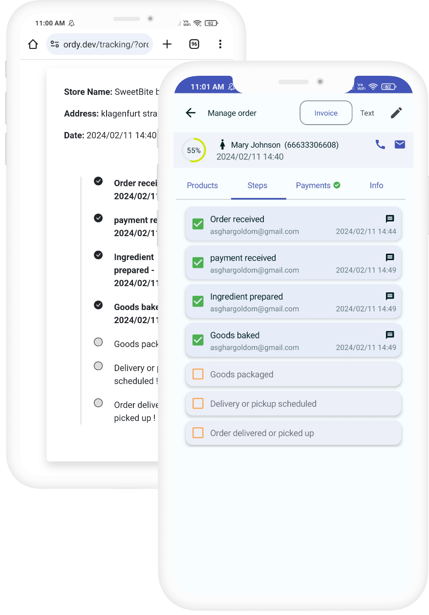 Ordy – order management app